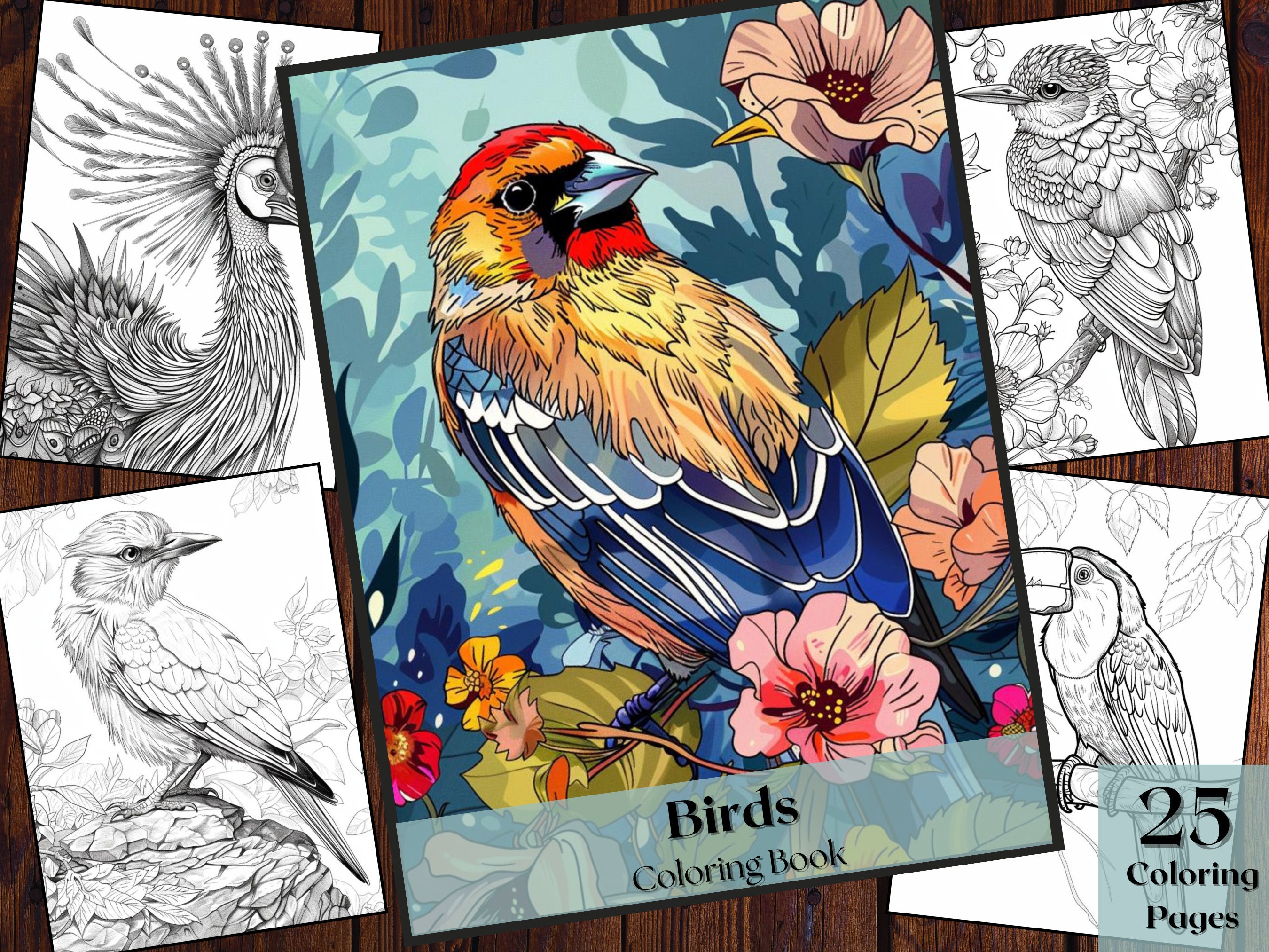 25 Birds Coloring Pages for Adults Tropical Birds Coloring Pages ...