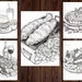 American Food Coloring Book 25 Adults and Kids Printable Coloring Books ...