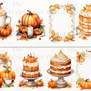 Pumpkin Spice Clipart Bundle-pumpkin Coffee Autumn-40 Images PNG Format ...