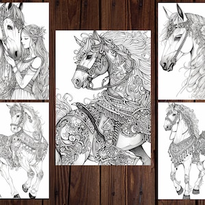 25 Majestic Horses Coloring Book | Adults and Kids Printable Coloring ...