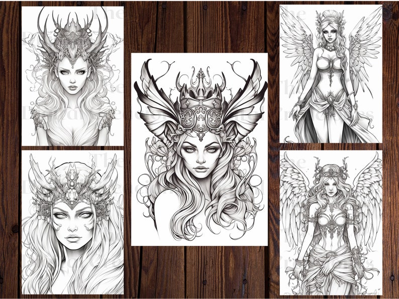 Evil Fairy Coloring Book 25 Adults and Kids Printable Coloring Books ...