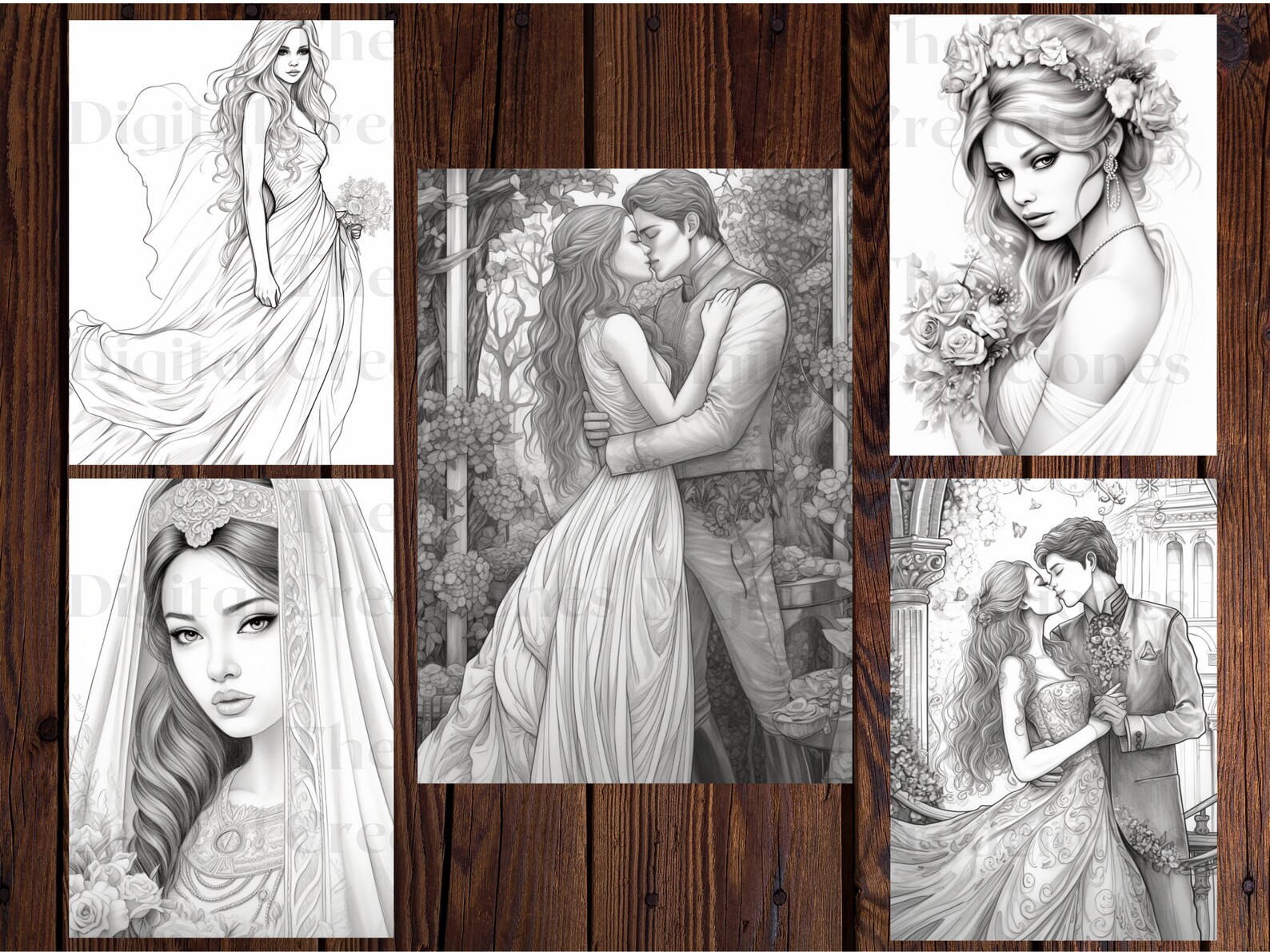 Wedding Day Coloring Book 25 Adults and Kids Printable Coloring Books ...