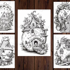 Strawberry House Coloring Book | 25 Sweet Printable Pages (PDF) - Etsy
