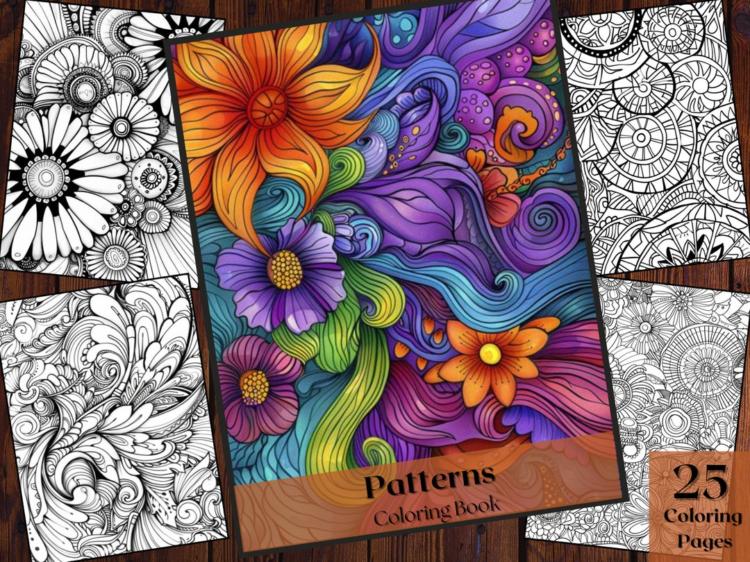 40 Relaxing Patterns Coloring Pages for All Ages Digital and Printable ...