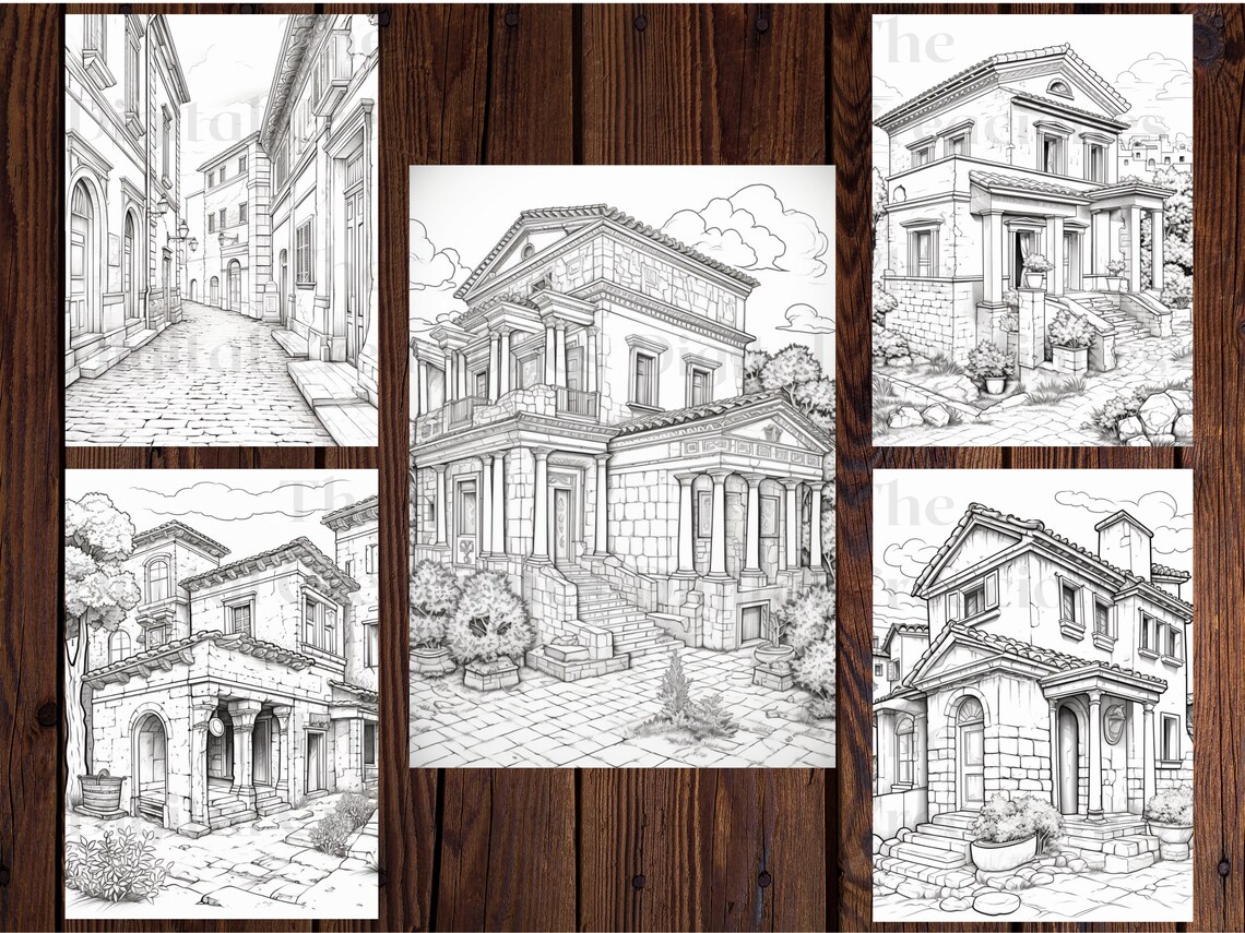 25 Ancient Rome Coloring Book Adults Kids Coloring Pages Instant ...