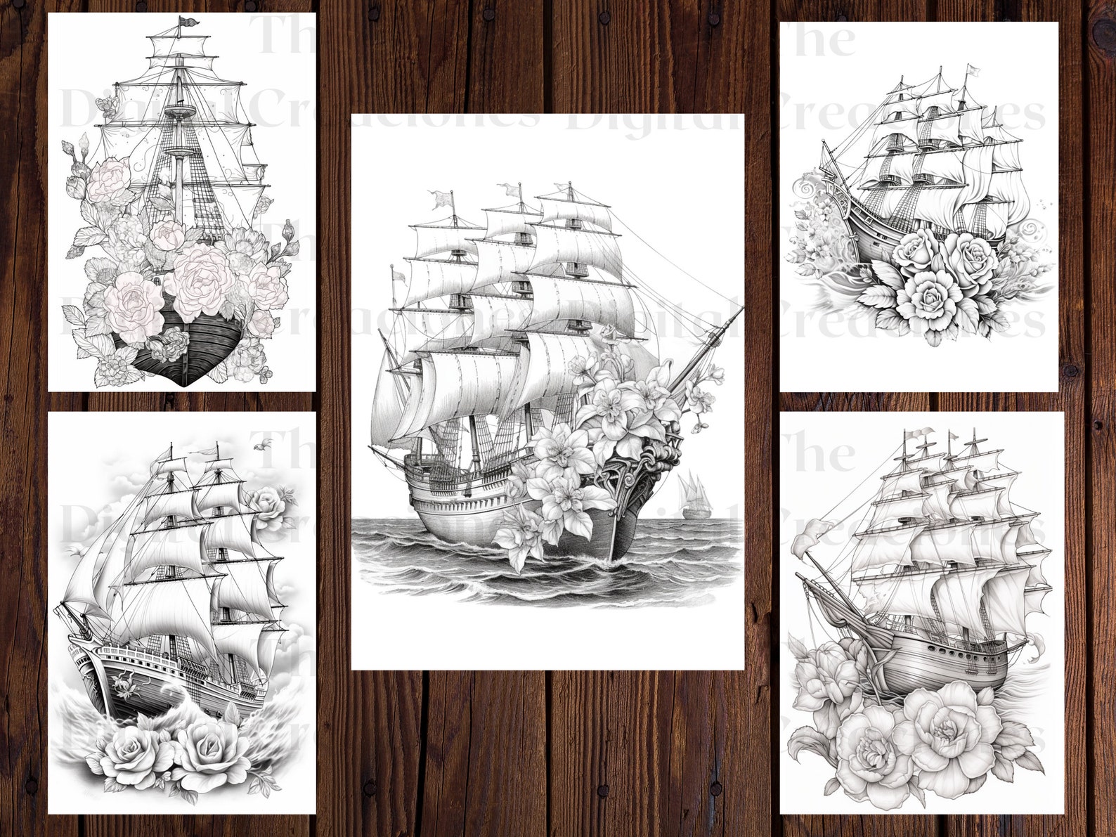25 Blooming Ship Coloring Book flower Ships Coloring Pageadults ...
