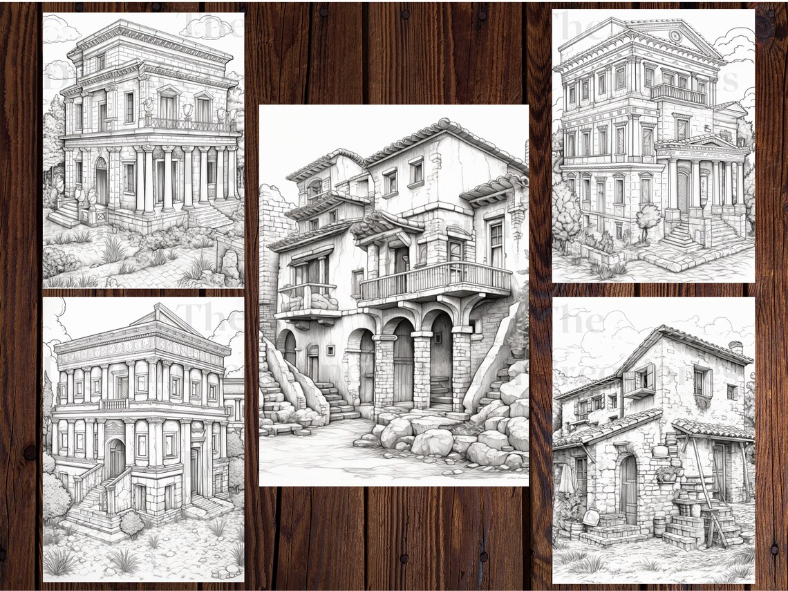 25 Ancient Rome Coloring Book Adults Kids Coloring Pages Instant ...