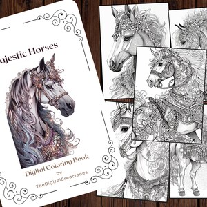 25 Majestic Horses Coloring Book | Adults and Kids Printable Coloring ...
