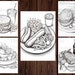 American Food Coloring Book 25 Adults and Kids Printable Coloring Books ...