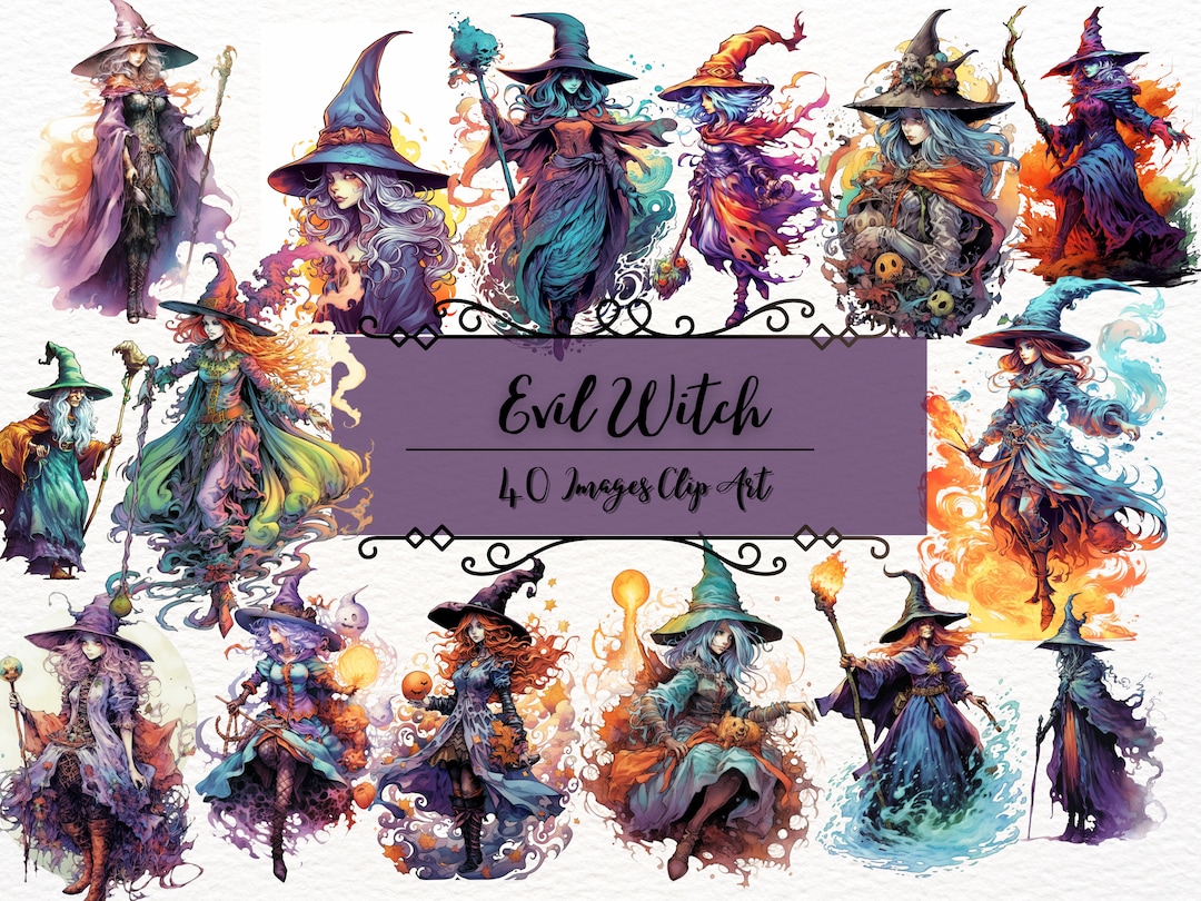 Evil Witch Clipart|gothic Witch Clipart|40 PNG Images |witches Png ...