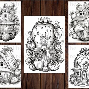 Strawberry House Coloring Book | 25 Sweet Printable Pages (PDF) - Etsy