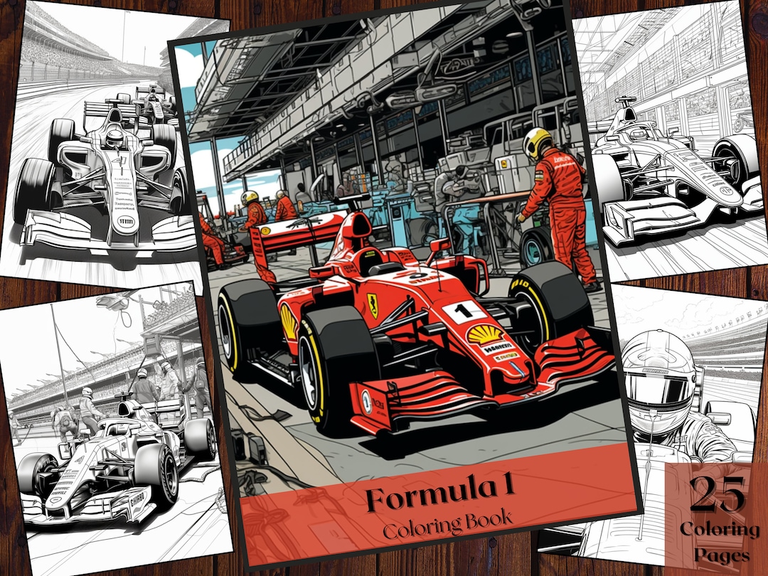 25 Formula 1 Coloring Book| Super Car Coloring |car Racing |printable ...