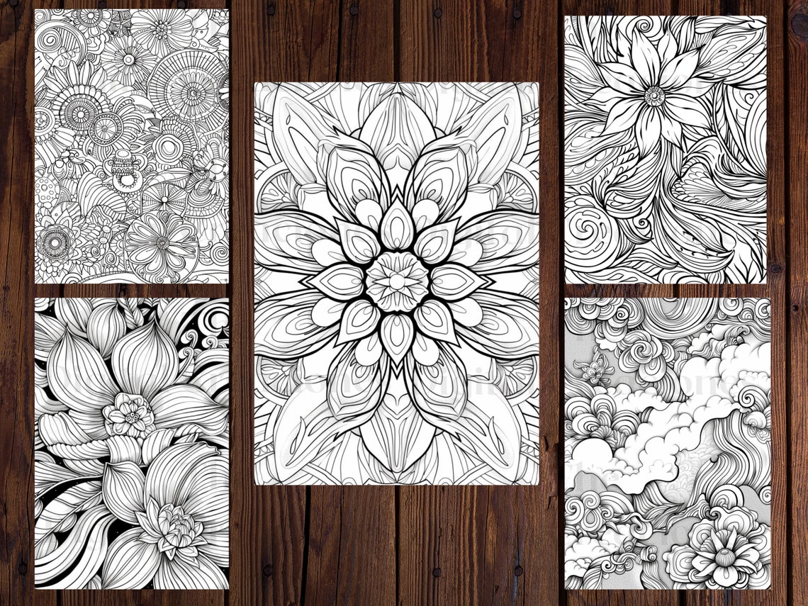 40 Relaxing Patterns Coloring Pages for All Ages Digital and Printable ...