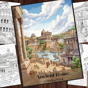 25 Ancient Rome Coloring Book | Adults Kids Coloring Pages| Instant ...
