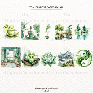 40 Watercolor Yoga Lover Clipart Bundle| Meditation Clip Art| Self Care ...