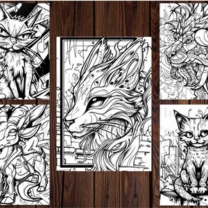 25 Graffiti Animals Coloring Book| Printable African Animal Coloring ...