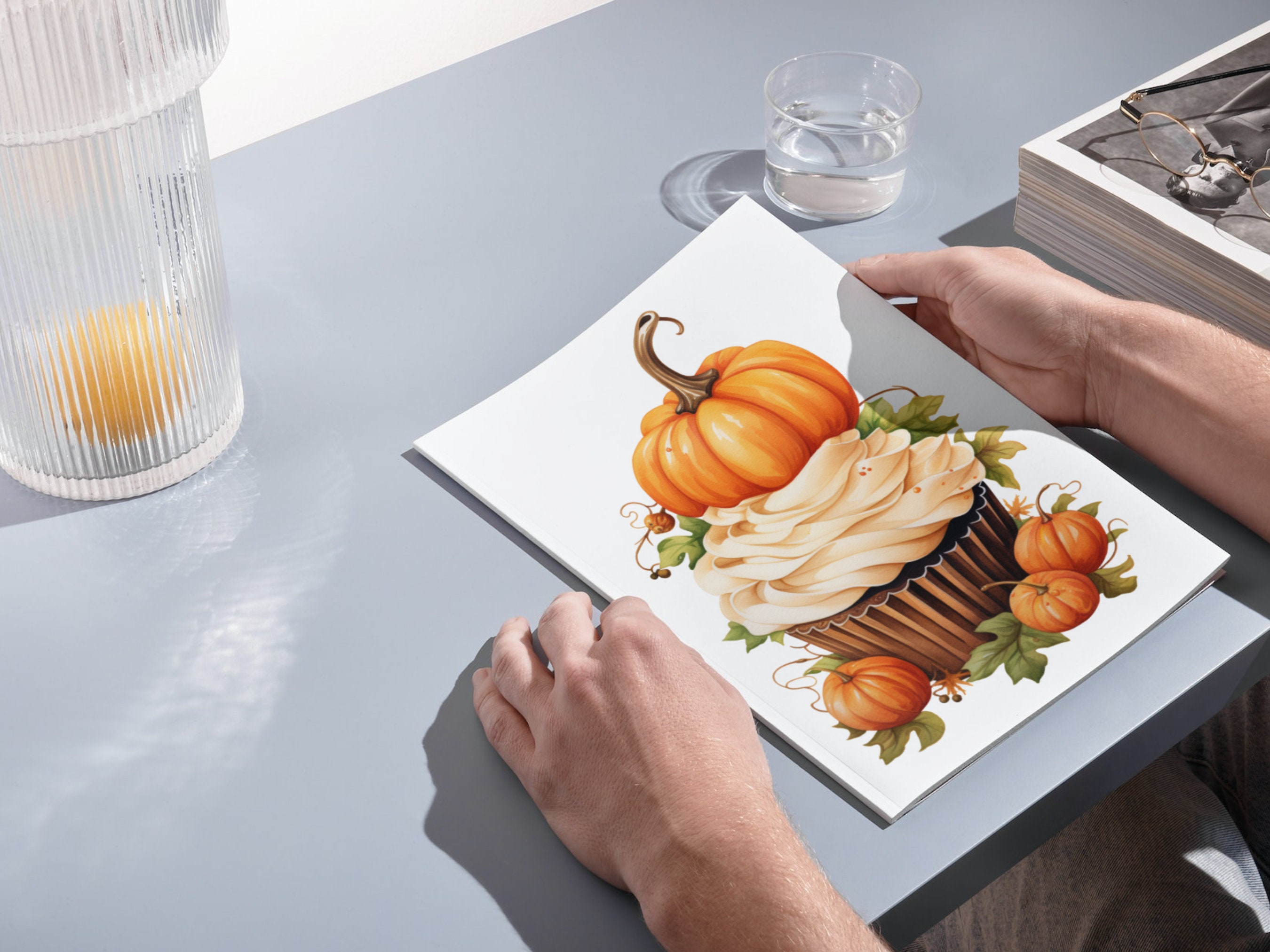 Pumpkin Spice Clipart Bundle-pumpkin Coffee Autumn-40 Images PNG Format ...