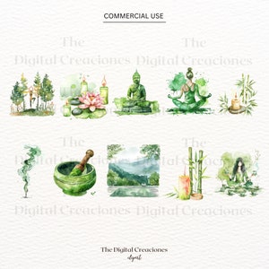 40 Watercolor Yoga Lover Clipart Bundle| Meditation Clip Art| Self Care ...