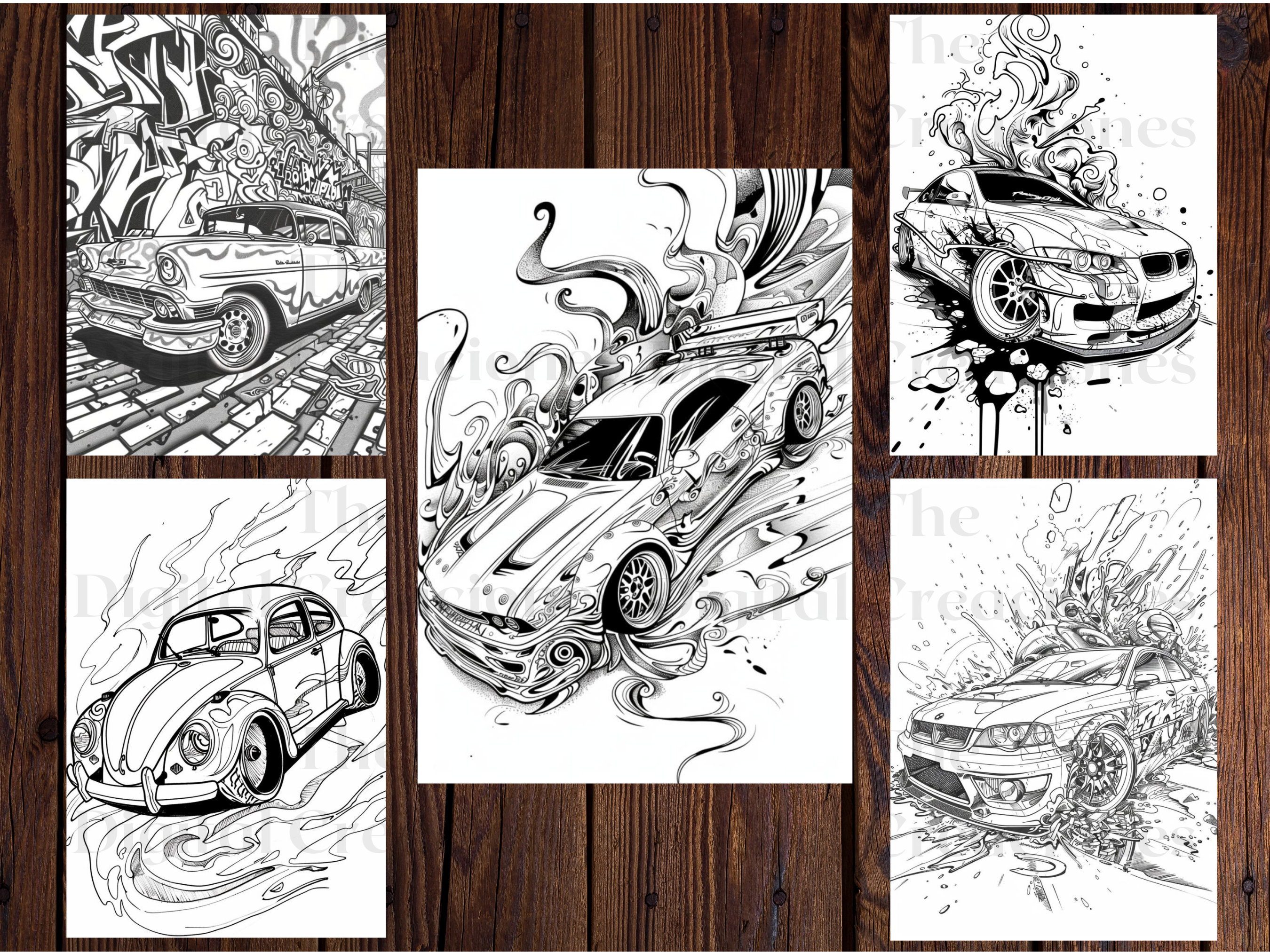 Graffiti Cars Coloring Book | Street Art Designs (printable PDF) - Etsy