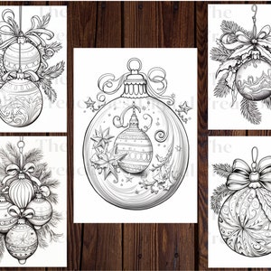 Christmas Ornaments Coloring Book | 25 Printable Pages (PDF) - Etsy