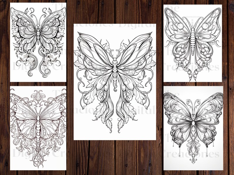 25 Fairy Wings Coloring Book fairy Magic Wings Butterfly Adults and ...