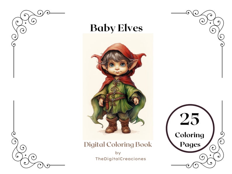 25 Baby Elves Coloring Pages for Adults| Colouring Pages | Fantasy Baby ...