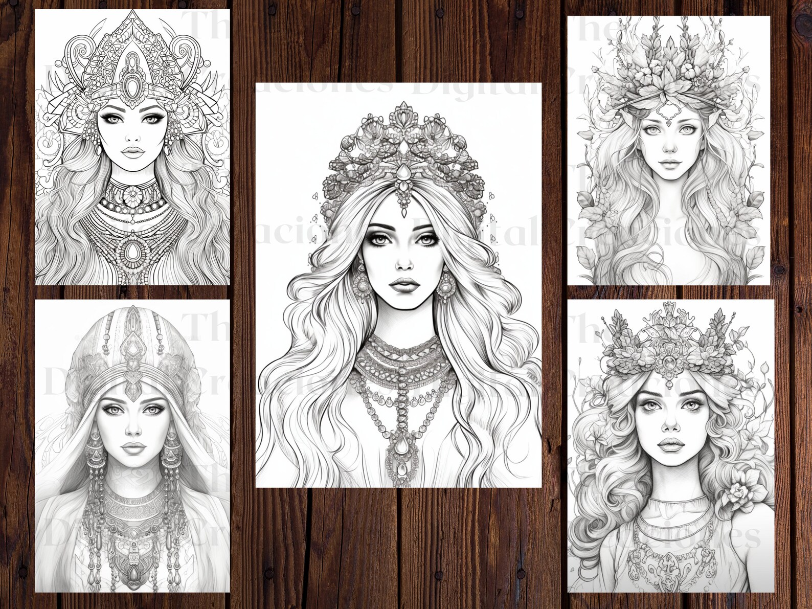 Princesses Coloring Book 25 Adults and Kids Printable - Etsy