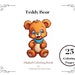 25 Teddy Bear Coloring Book|fantasy Bear Coloring Book| Adults and Kids ...
