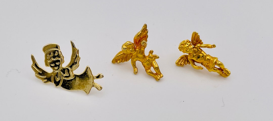 Four Angel Lapel Pins and a Handmade Angel Brooch Vintage Pins ...