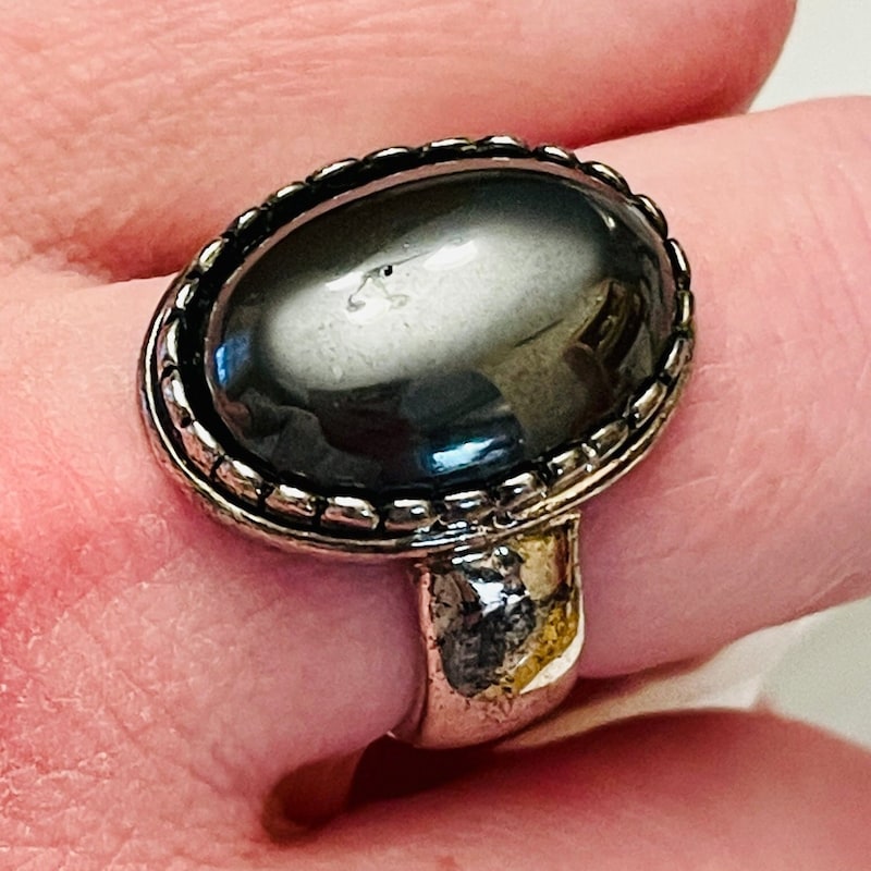Unique Hematite Rings - Etsy