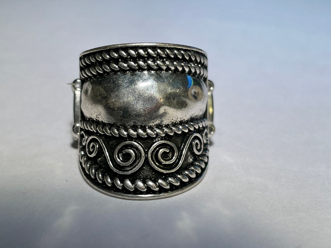 Armor Style Ring Silver Tone Cosplay Ring Knight Cosplay - Etsy