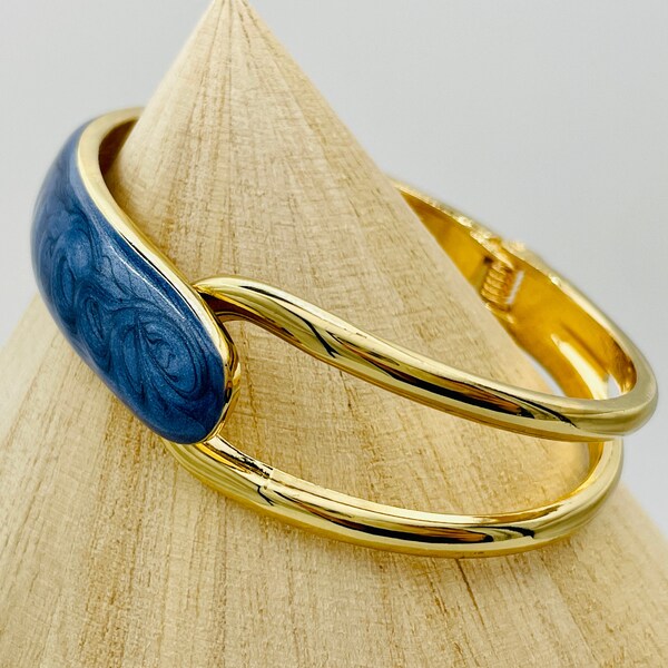 Blue Gold Bracelet - Etsy