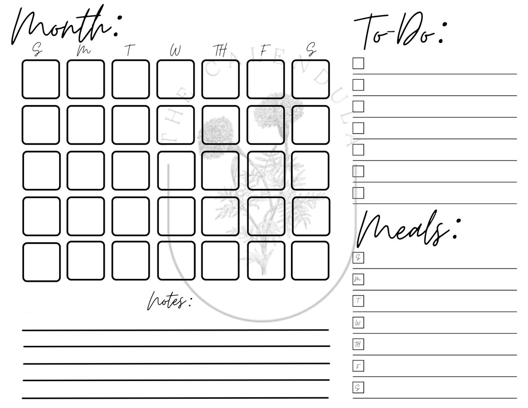 Wall Calendar Transparent PNG/SVG - Etsy