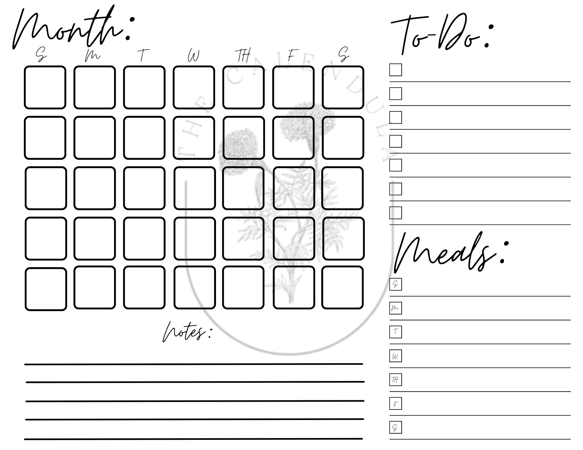 Wall Calendar Transparent PNG/SVG - Etsy