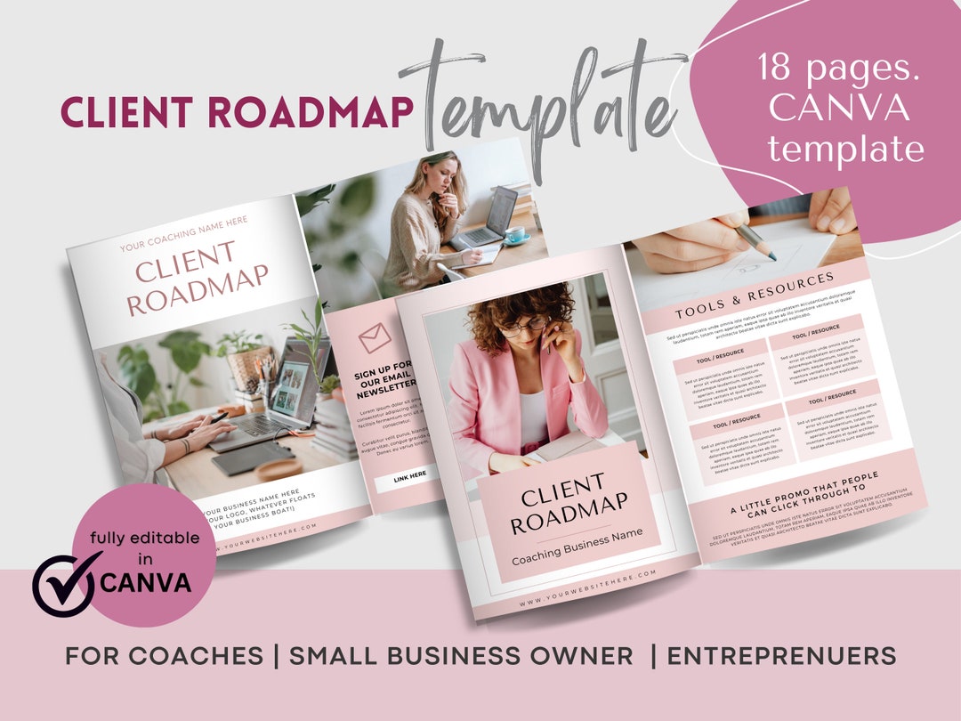 Client Roadmap Template Business Tools Template Canva 3-step Roadmaps 4 ...
