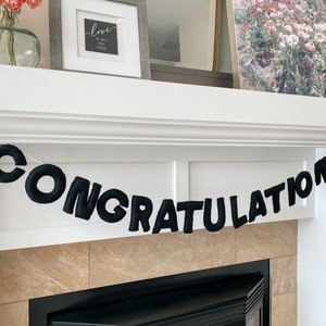 Congratulations Felt Garland Party Garland Graduation - Etsy