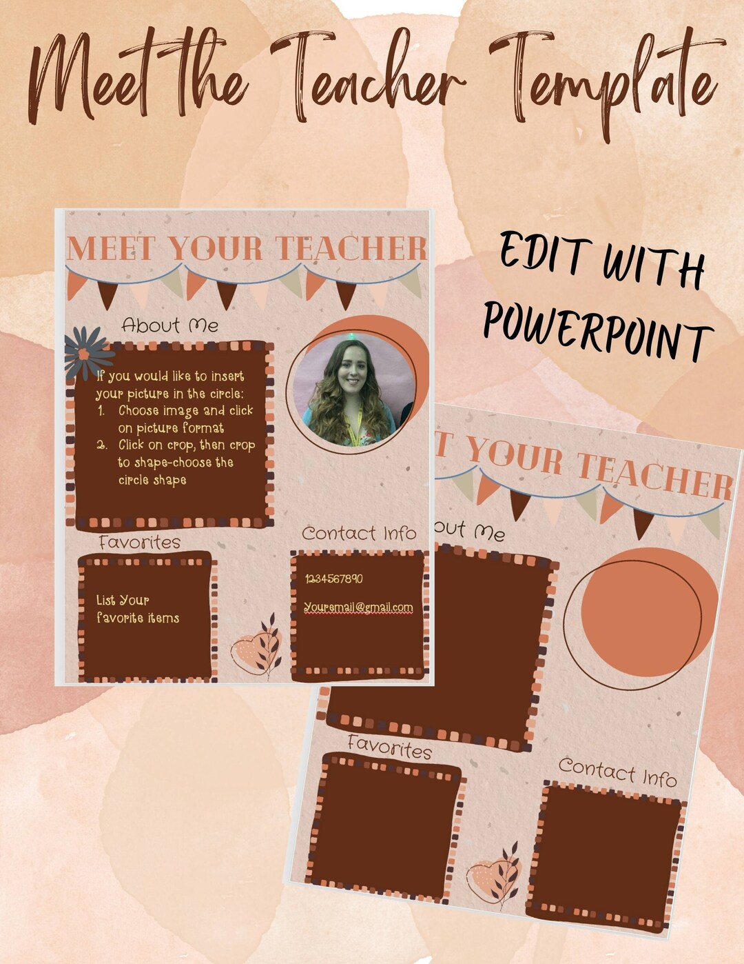 Editable Meet Your Teacher Template - Etsy
