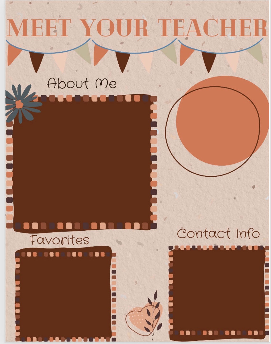 Editable Meet Your Teacher Template - Etsy