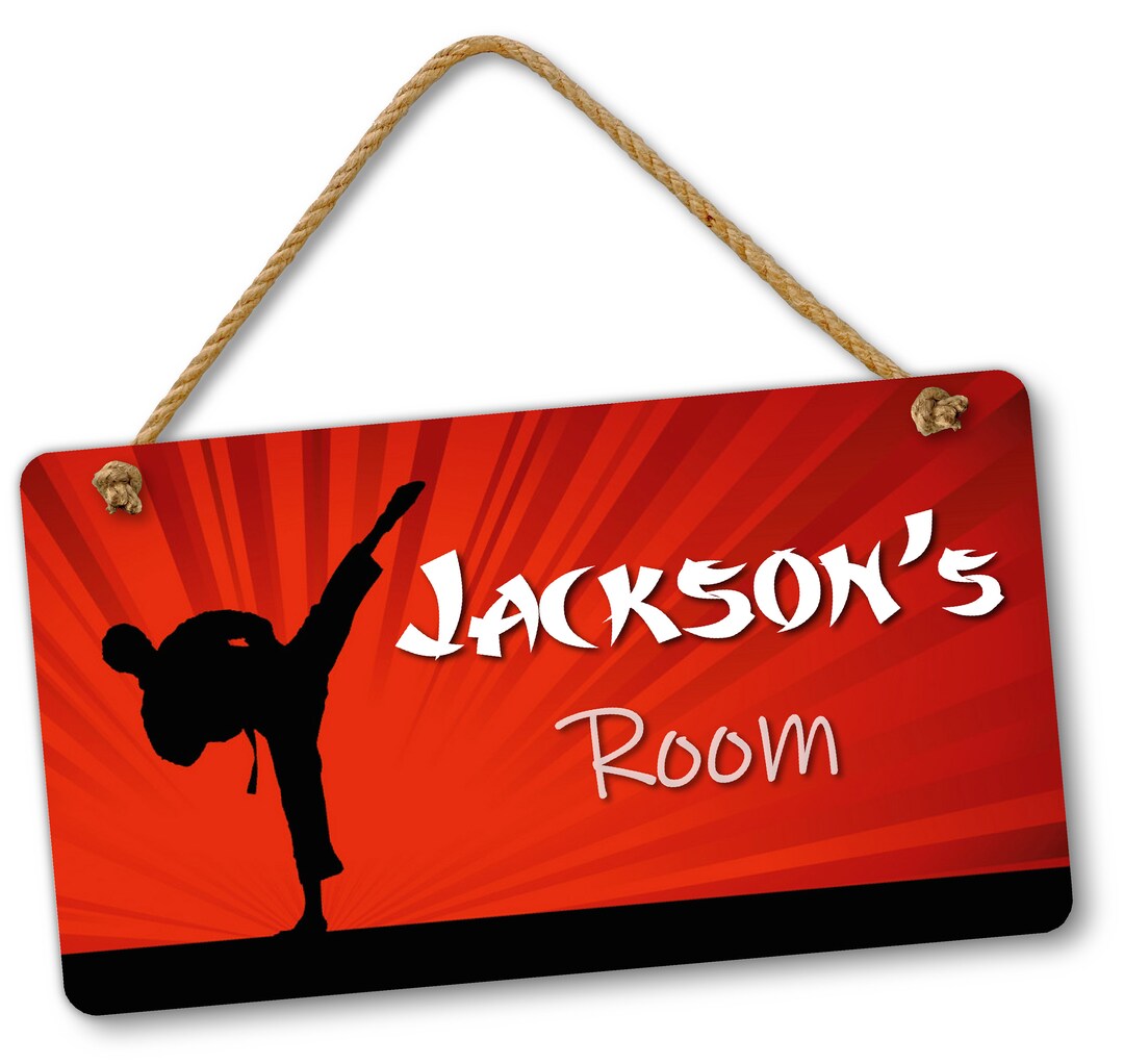 Karate, Taekwondo, Martial Art Personalized Name Bedroom Door and Wall ...