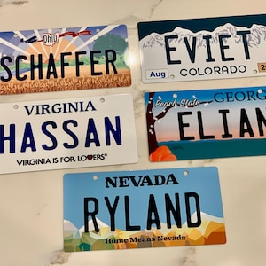 Custom Personalized 3"x6" Mini State License Plate Sign. Pick Your ...