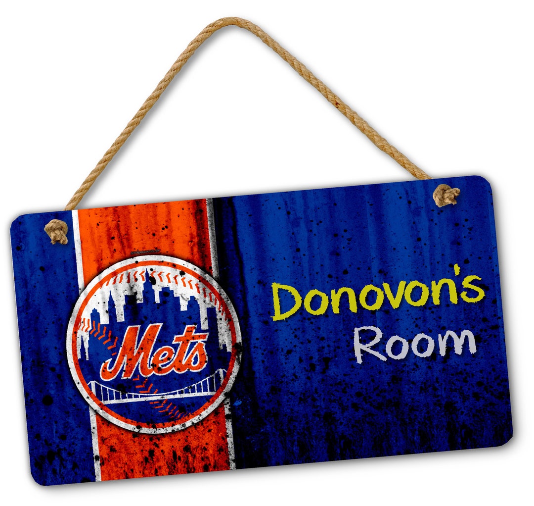 Personalized Name New York Mets Bedroom Door and Wall Sign, Custom Room ...