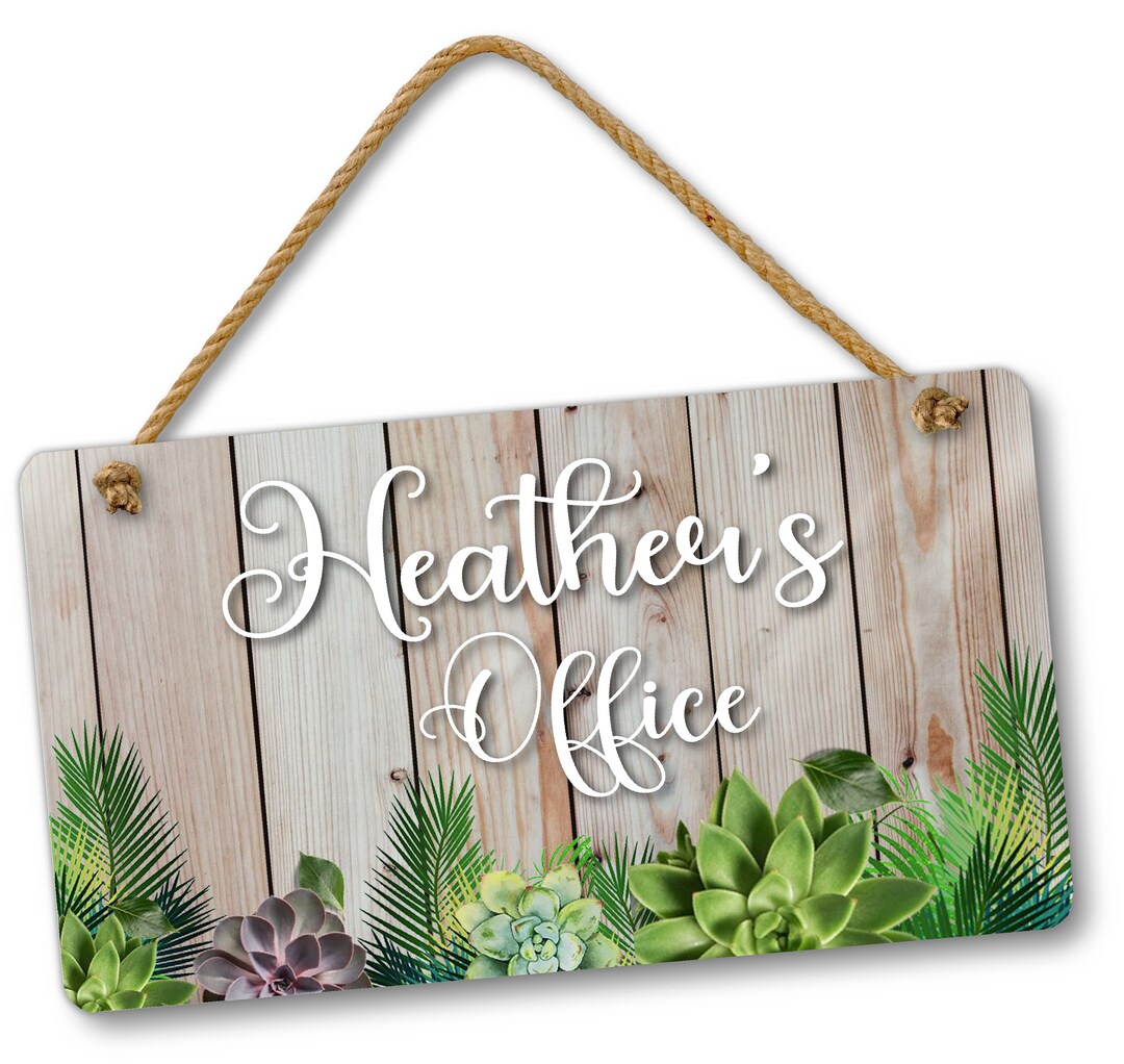 Personalized Office Room Door and Wall Hanging Sign, Custom Room Sign ...