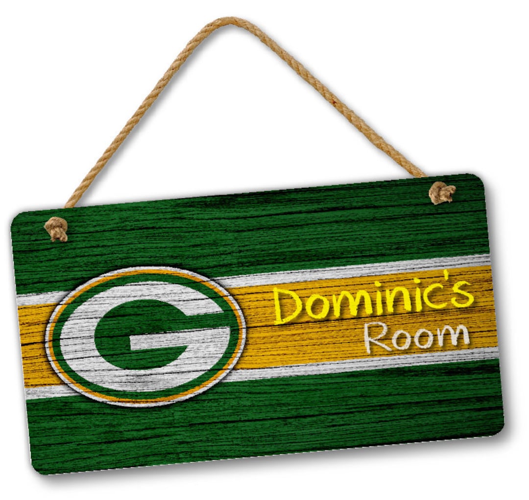 Personalized Name NFL Football Green Bay Packers Bedroom Door and Wall ...