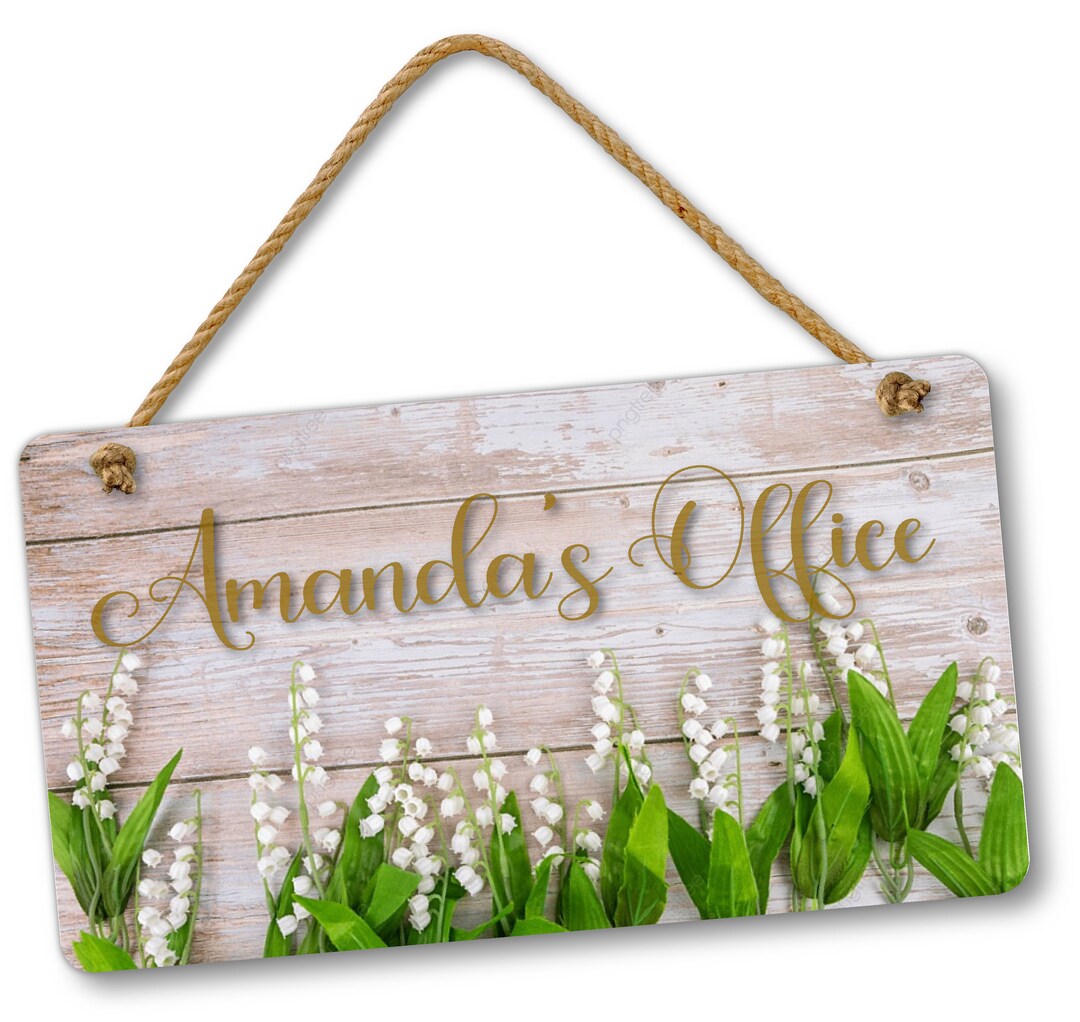 Personalized Office and Bedroom Door and Wall Hanging Sign, Custom Room ...