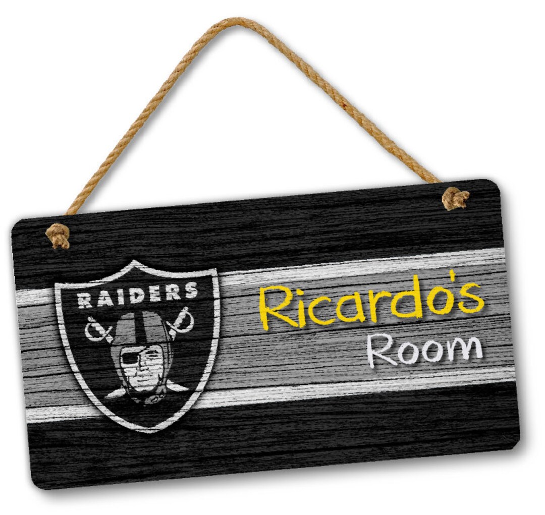 Personalized Name NFL Football Las Vegas Raiders Bedroom Door and Wall ...