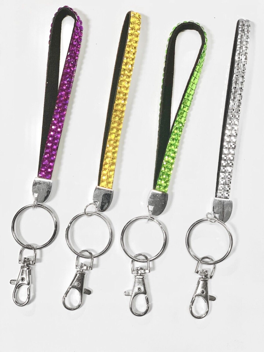 Bling Rhinestone Wristlet, Lanyard, Key Chain - Pack of 4 - Etsy