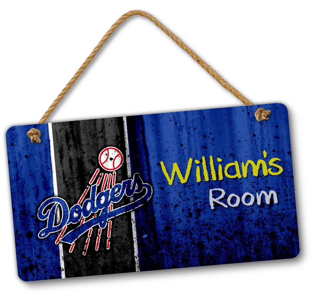 Personalized Name Los Angeles Dodgers Bedroom Door and Wall Sign ...