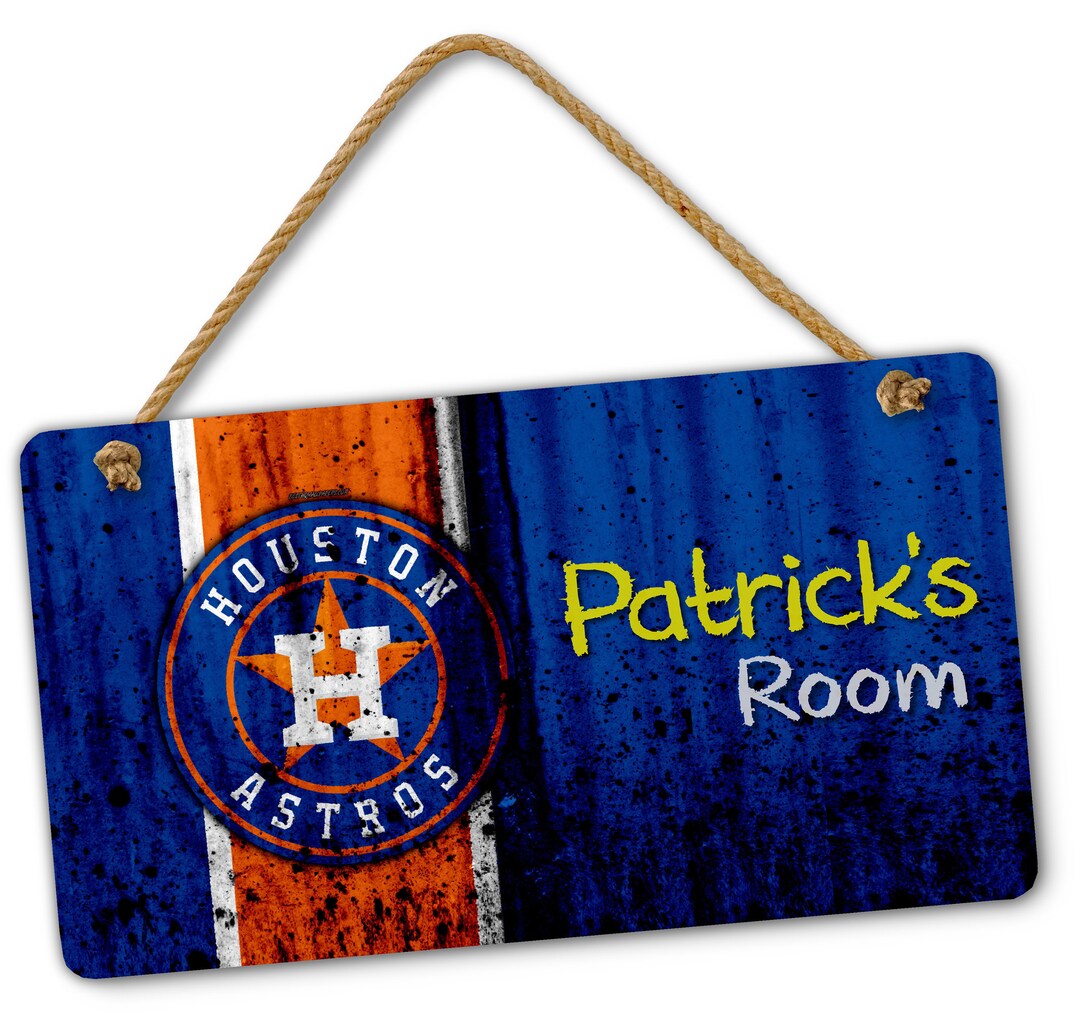 Personalized Name Houston Astros Bedroom Door and Wall Sign, Custom ...