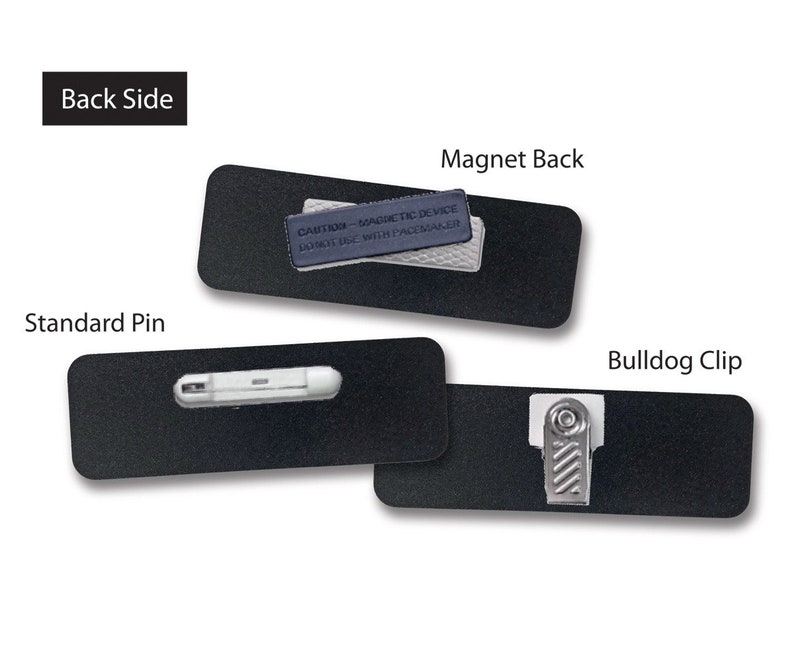 Chalkboard Reusable Name Tags - 1" X 3", Name Badge, Black Tag, Chalk ...