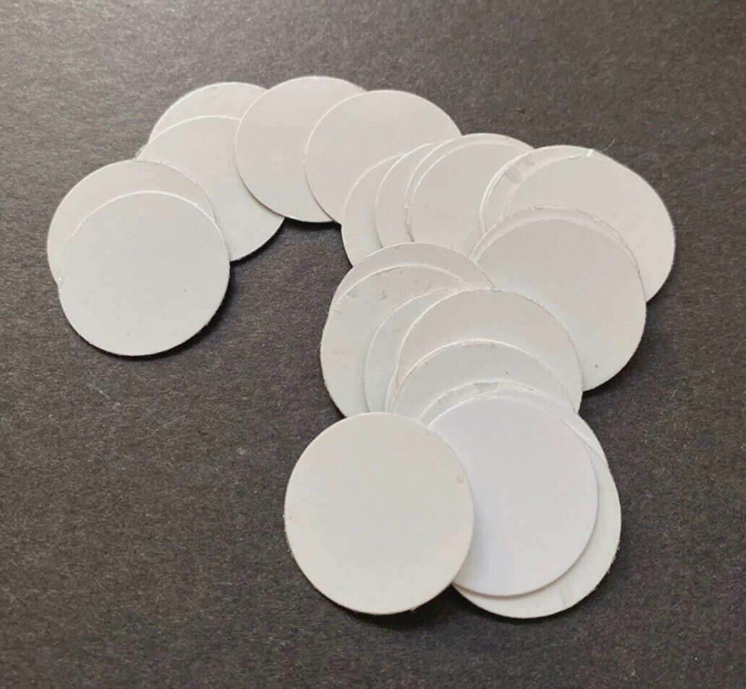 1" Round Insert Sublimation White Aluminum Blank Disc, 0.025" Thick ...